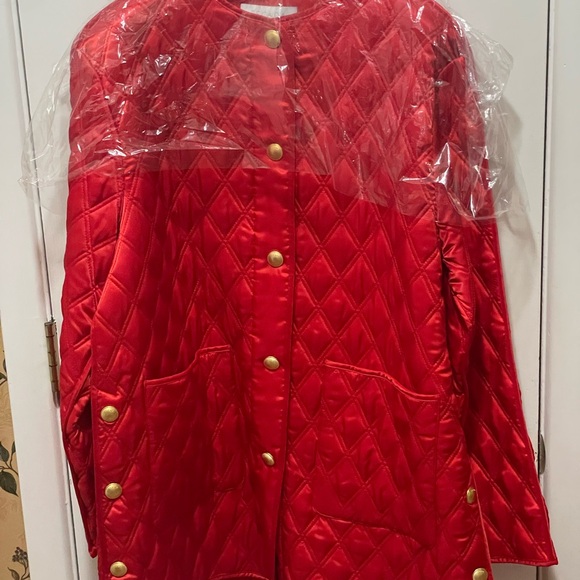 Escada | Jackets & Coats | Escada Myquilt Rasing Red Quilted Jacket ...
